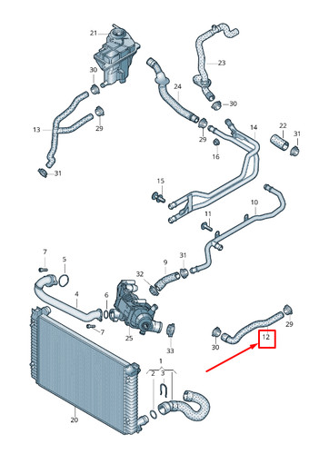 NEW AUDI A6 C6 ENGINE COOLANT HOSE 4F0819376A ORIGINAL | eBay