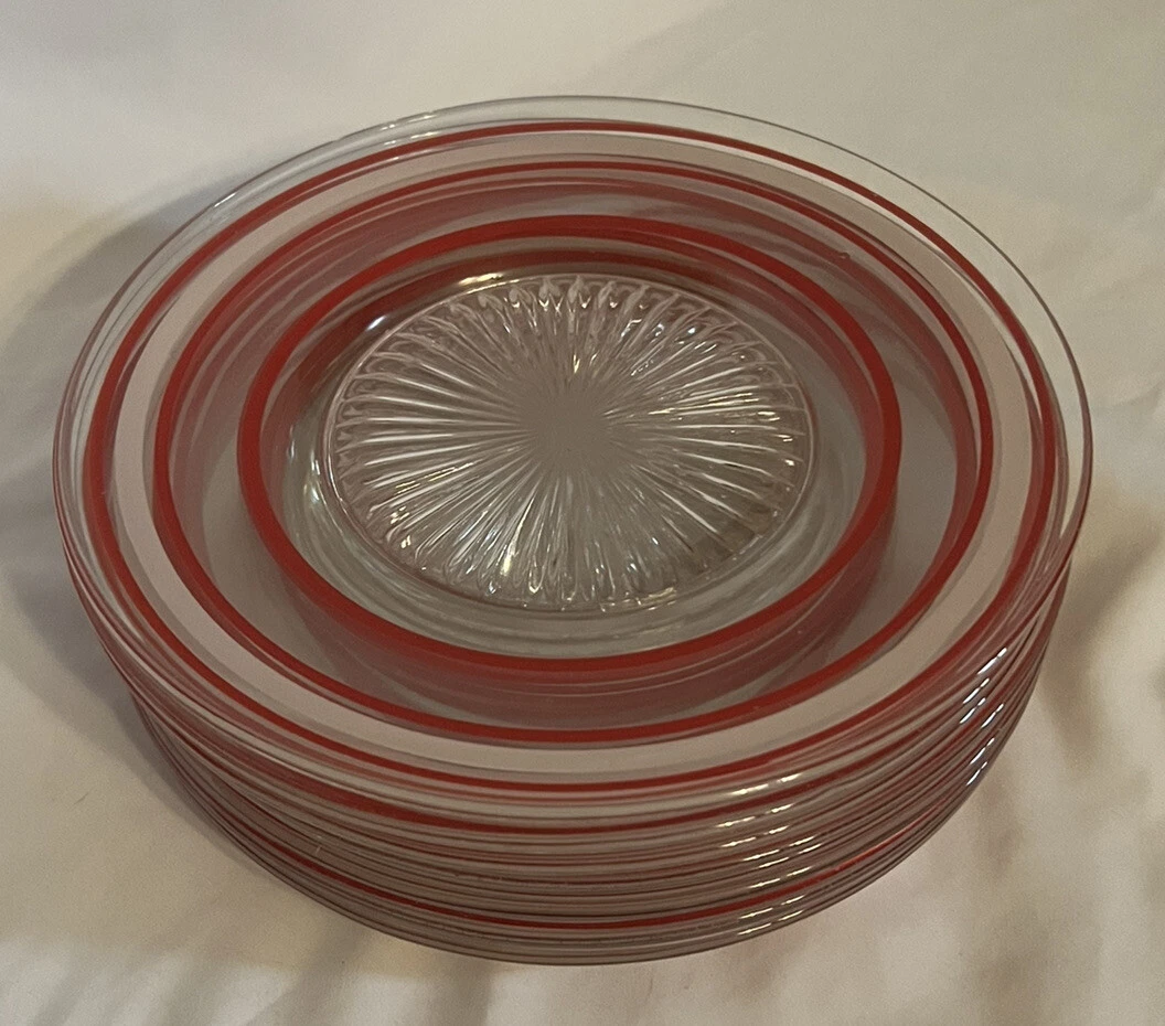 Clear Red Glass Dinnerware
