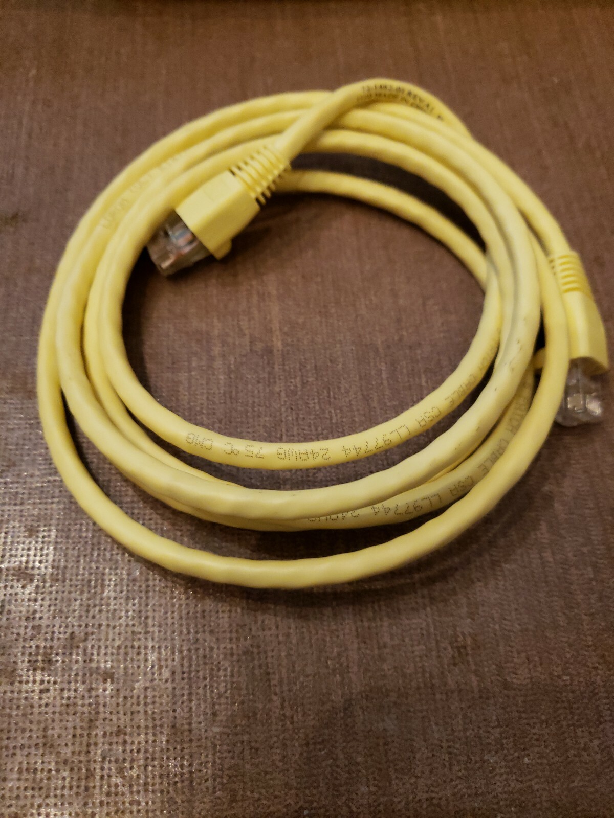 6 FT Yellow Cable 72-1482-01 Rev.a1 Ethernet Networking Lorom E141823-6 ...