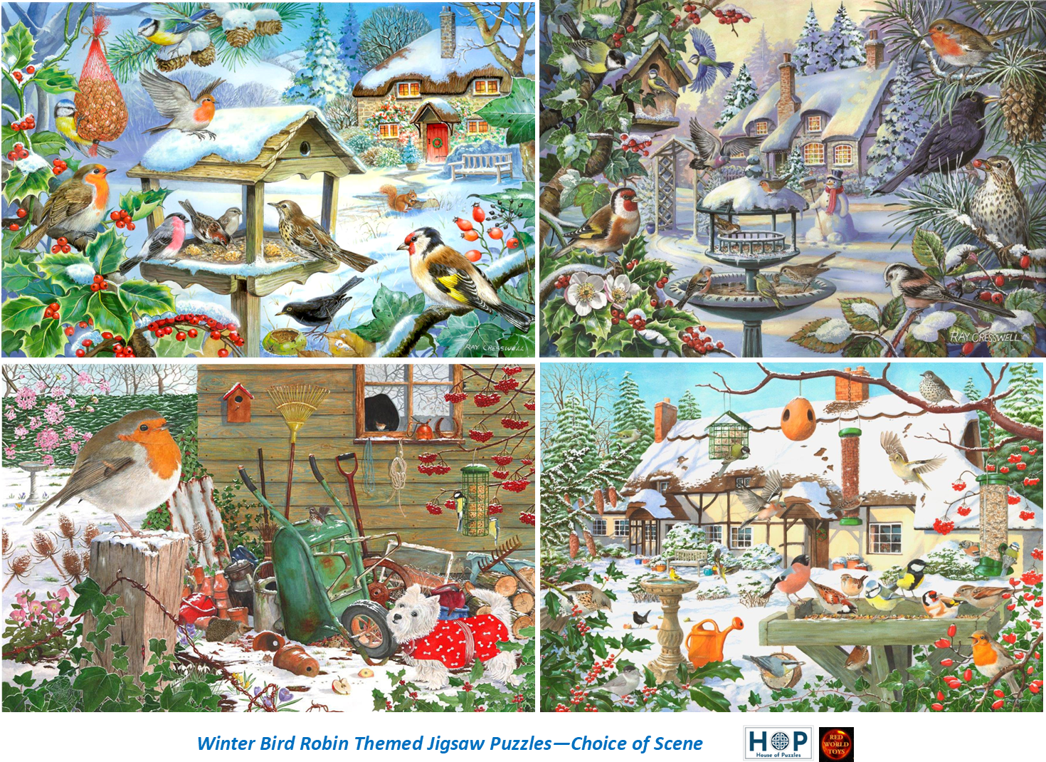 Winter Bird Robin Themed Jigsaw Puzzle by House of Puzzles Choice of ...