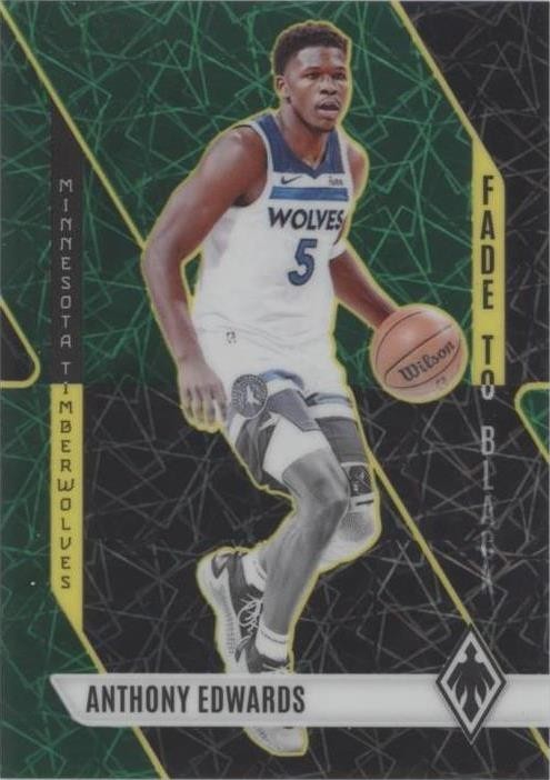 2023-24 Panini Phoenix - Fade to Black Anthony Edwards #19 Green Lazer ...