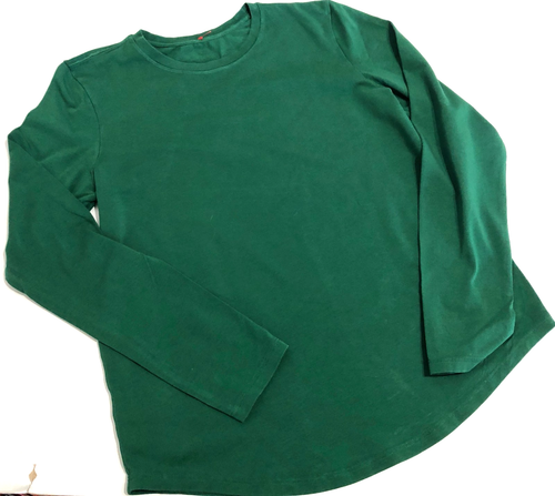 LULULEMON WMS S.8 DARK GREEN L/S ROUND NECK POLO INSIDE LABEL REMOVED ...