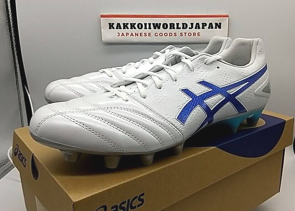 ASICS Soccer Cleats Shoes DS LIGHT PRO White/Tuna Blue 1103A095 100 NEW ...
