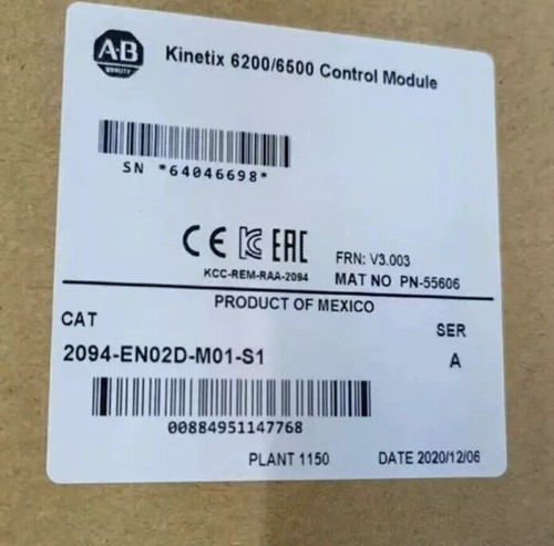 New Sealed Allen Bradley 2094-EN02D-M01-S1 Kinetix 6200/6500 Control ...