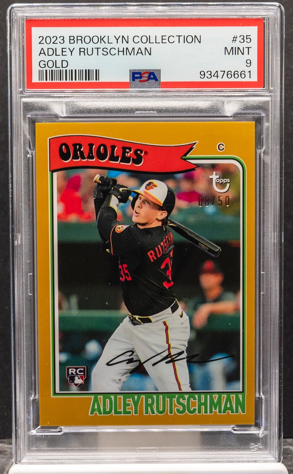 93476661 ADLEY RUTSCHMAN 2023 Topps Brooklyn 35 Gold Refractor RC 8/50 ...