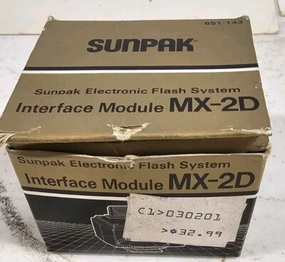 SUNPAK MX-2D FLASH INTERFACE MODULE NEW IN BOX. V10 | eBay