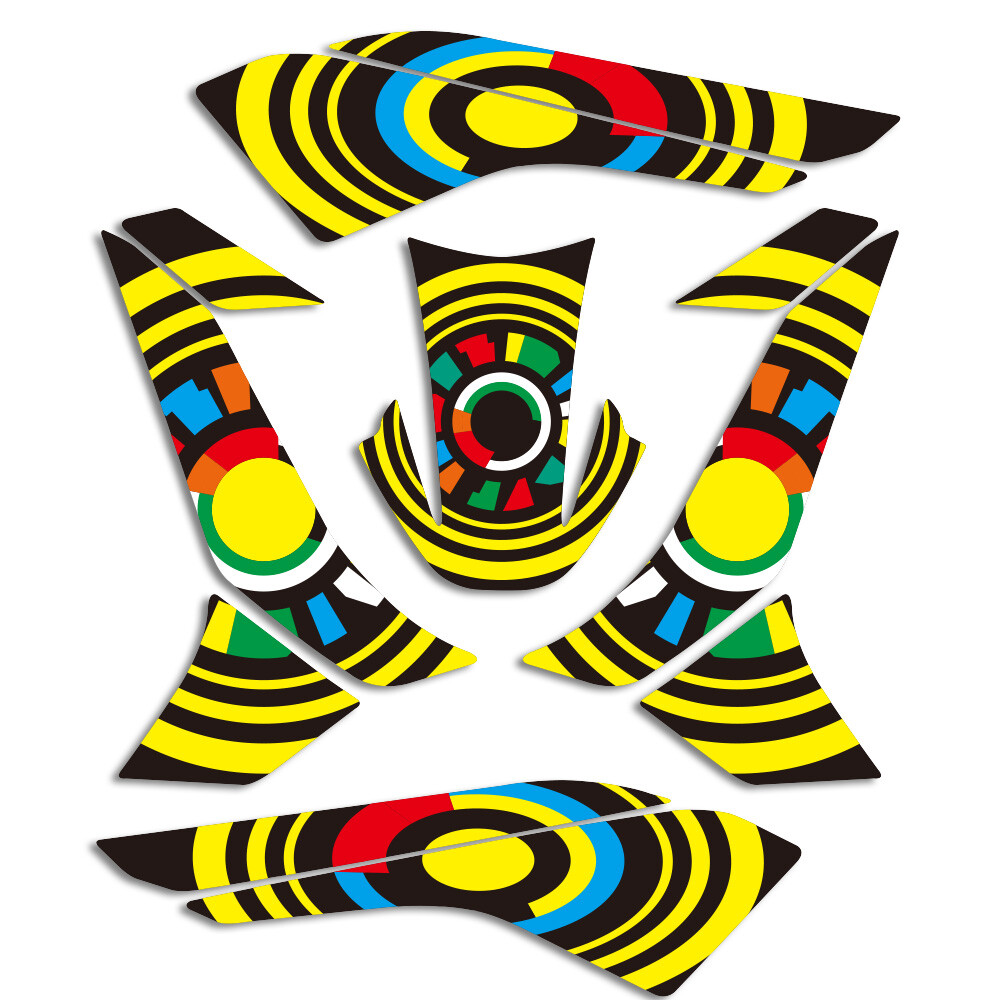 Durable 3D Team Graphics Decals Stickers Kits For Yamaha 125cc Zuma BWS ...