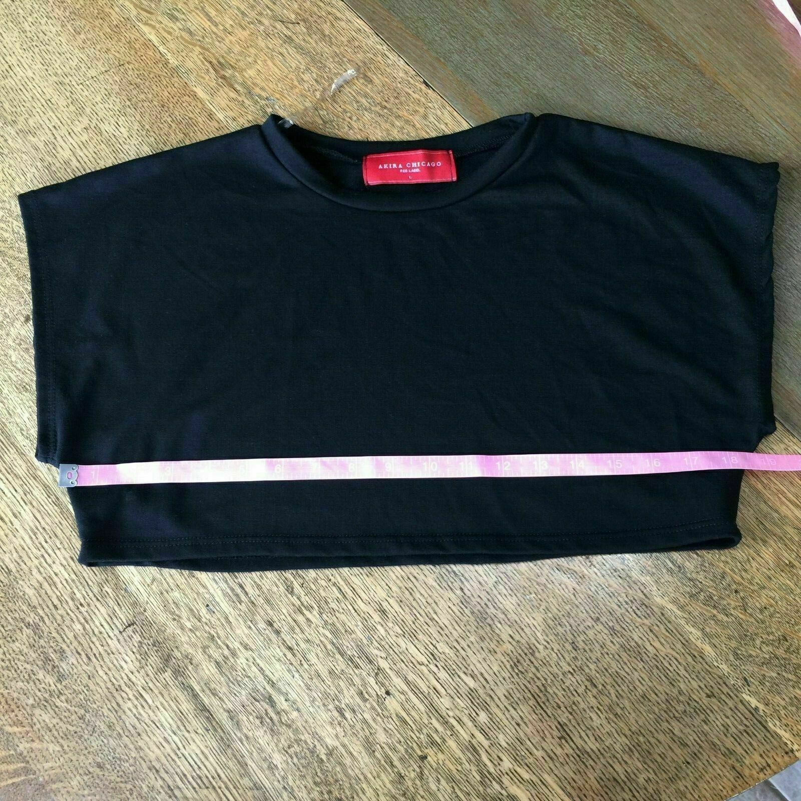 Akira Chicago Red Label Womens L Black Short Crop Top… - Gem