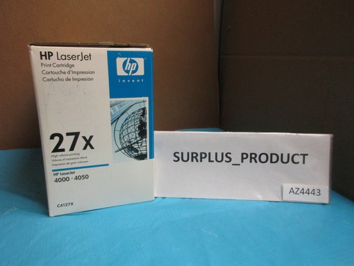 GENUINE HP C4127X & C4127A BLACK TONER 27X,27A for LASERJET 4000,4050 ...