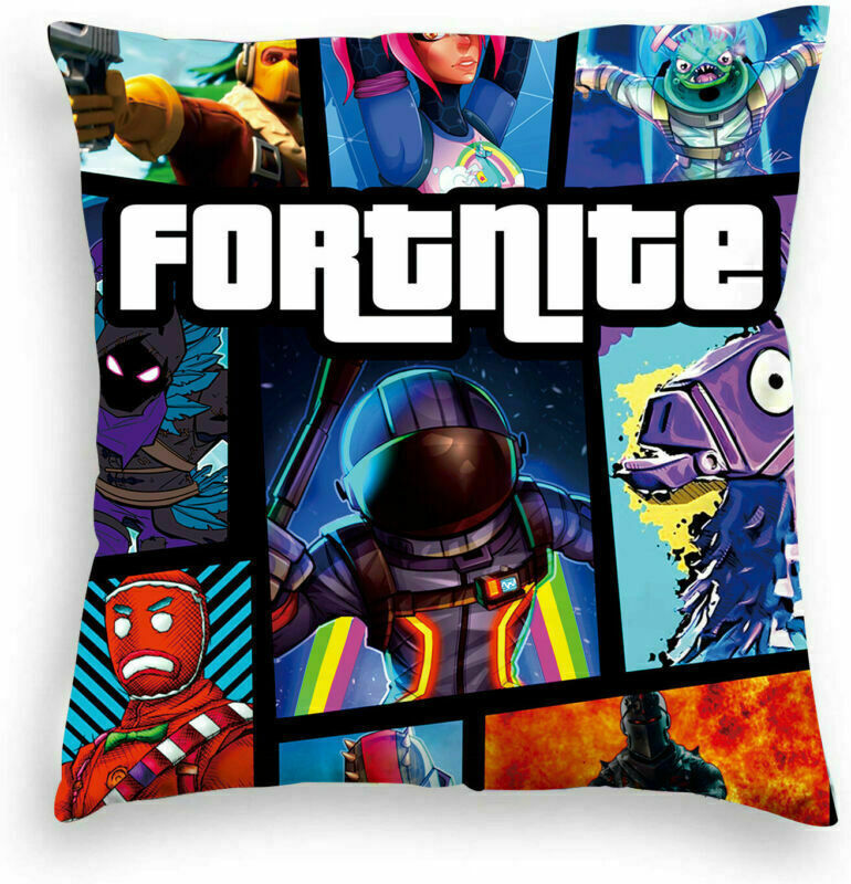 Fortnite Game Pillow Case Short Plush Cushion Cover Home Sofa Decor 45 ...
