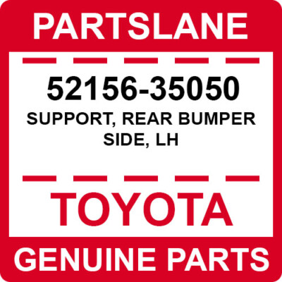 TOYOTA GENUINE 4RUNNER OEM REAR BUMPER (LH) SIDE SUPPORT RETAINER 52156 ...