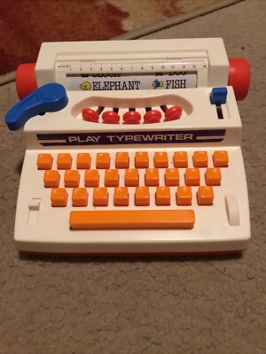 Vintage PLAY TYPEWRITER Blue Box Toys 1970's Kids Work & Play | eBay