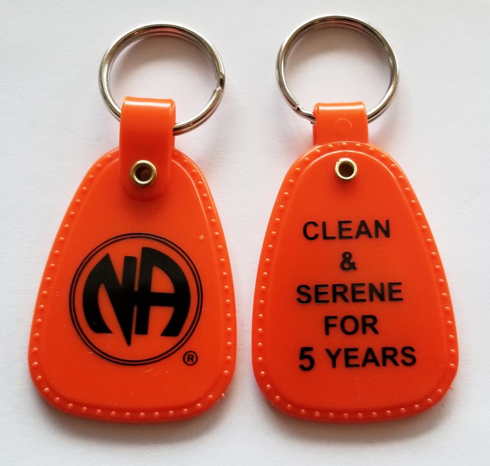 NARCOTICS ANONYMOUS - Lot Of 3 - 5 Year Clean Time Key Tag - Orange ...