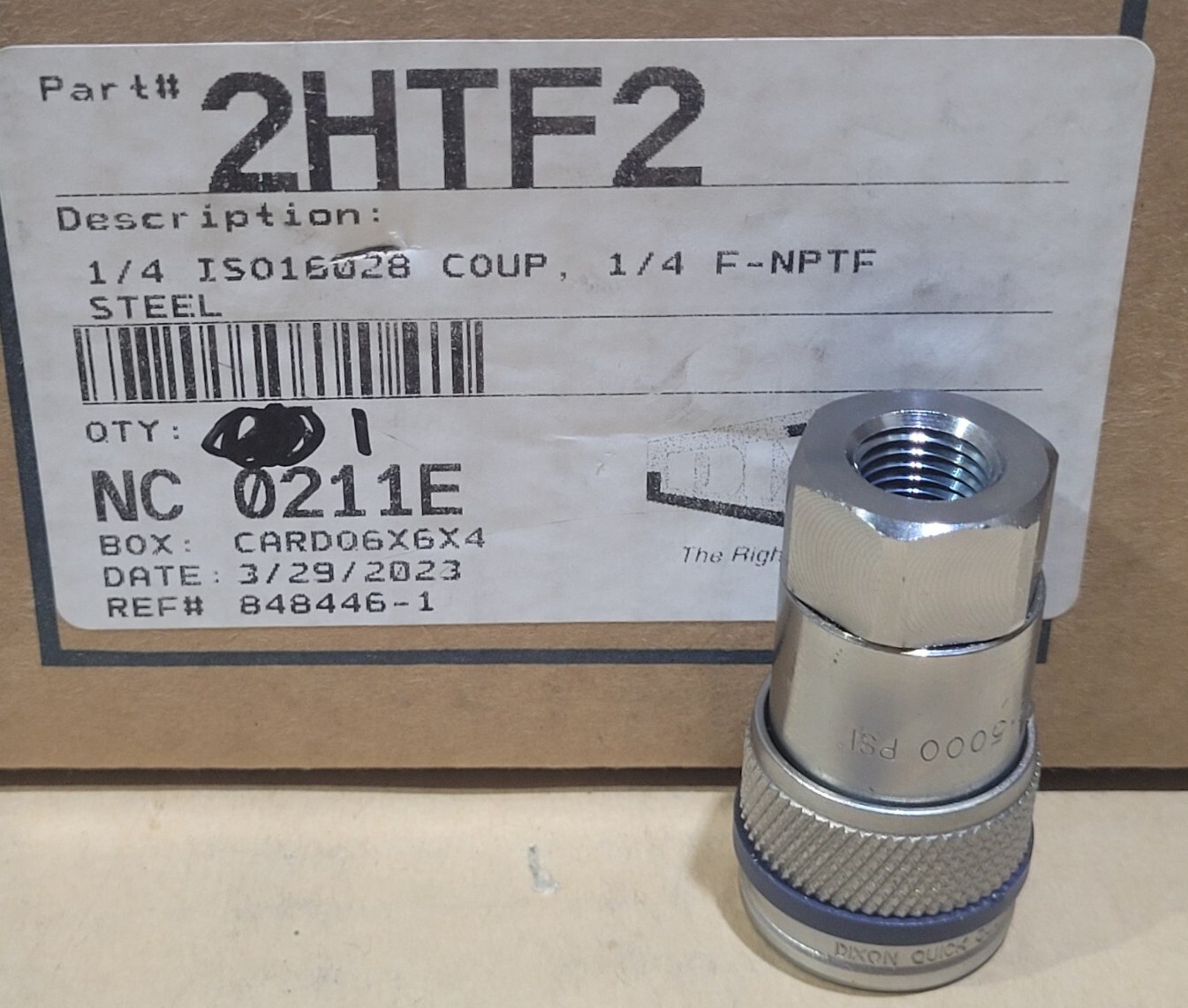 Dixon 2HTF2 5 000 PSI Flat Face No-drip Coupler Made in USA for sale ...