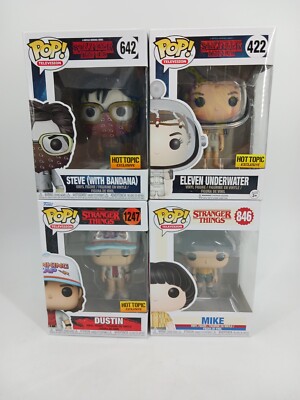 Lof of 4 Funko Pop Stanger Things Eleven 422 Steve 642 846 Dustin 1247 ...