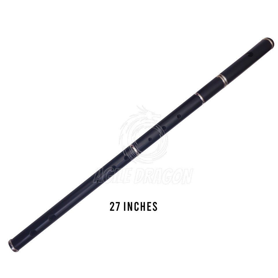 Handmade PVC Irish Low D Flute 4-Piece Set with Wooden Case Celtic Folk ...