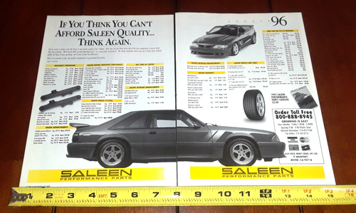 1996 SALEEN PERFORMANCE PARTS ORIGINAL 2 PAGE AD | eBay