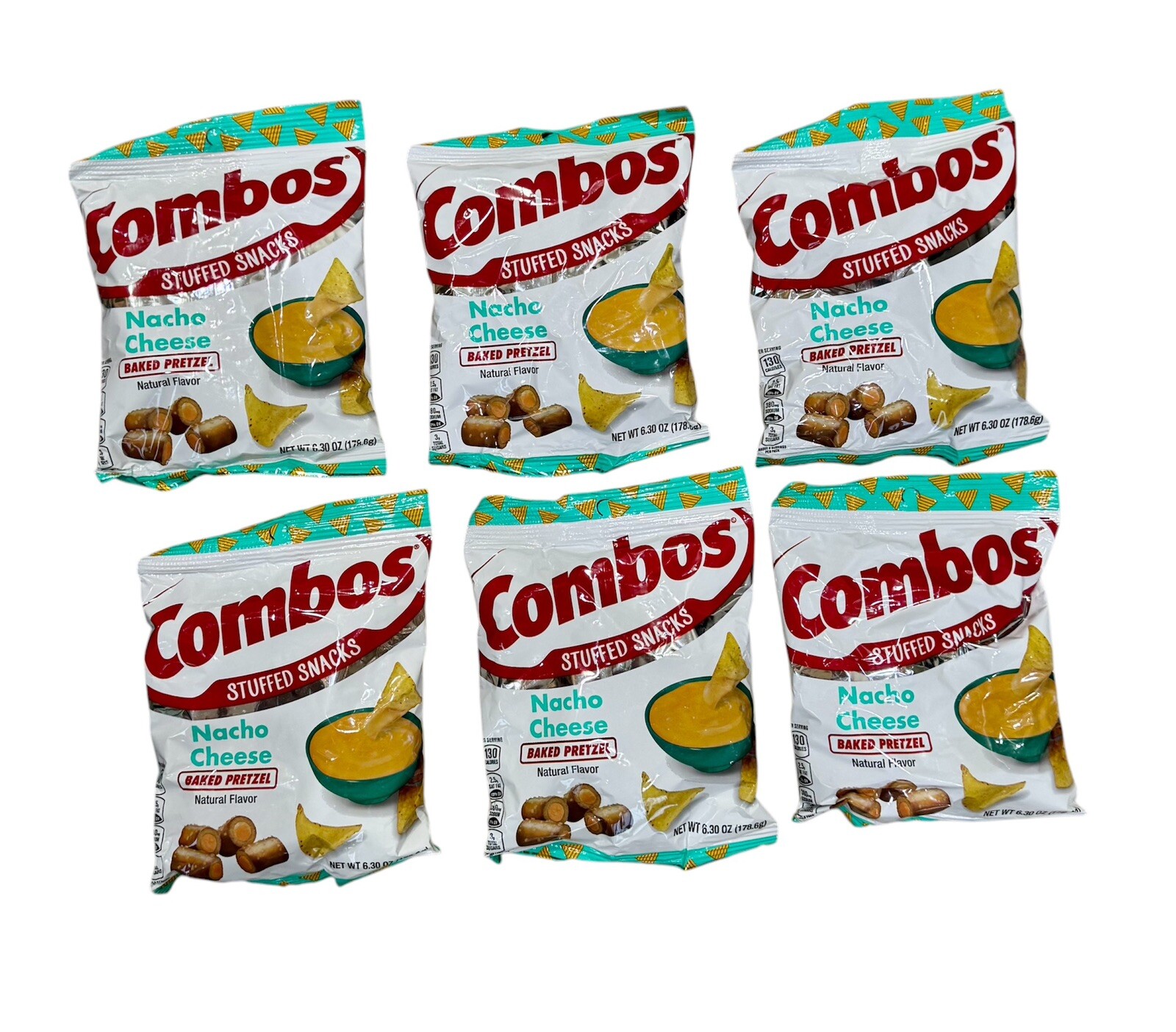 6 Packs Of Combos Stuffed Snacks, Nacho Cheese Baked Pretzel. 6.30 Oz ...