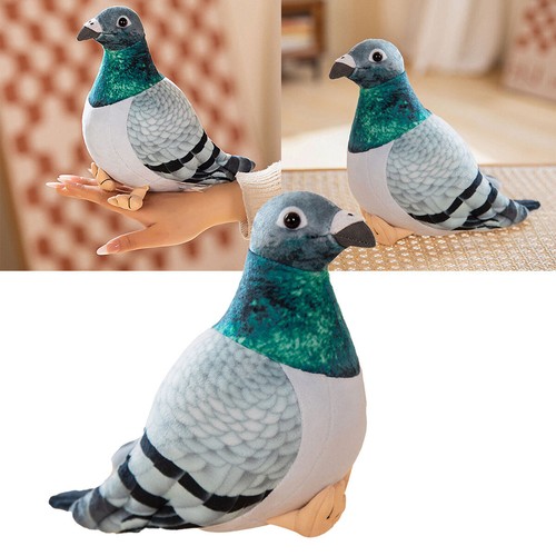 Simulation Pigeon Bird Soft Plush Toy Realistic Soft Stuffed Bird Kids ...