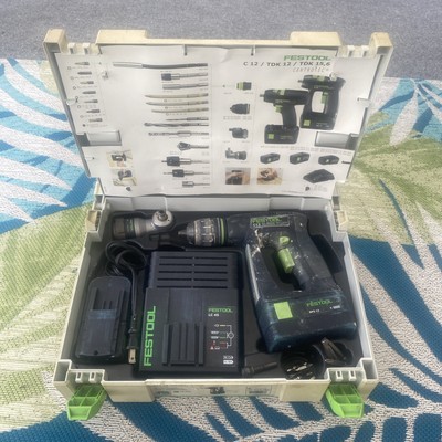 FESTOOL C12 CE-NC45-Plus Cordless drill set 2 Batteries Charger Extras ...