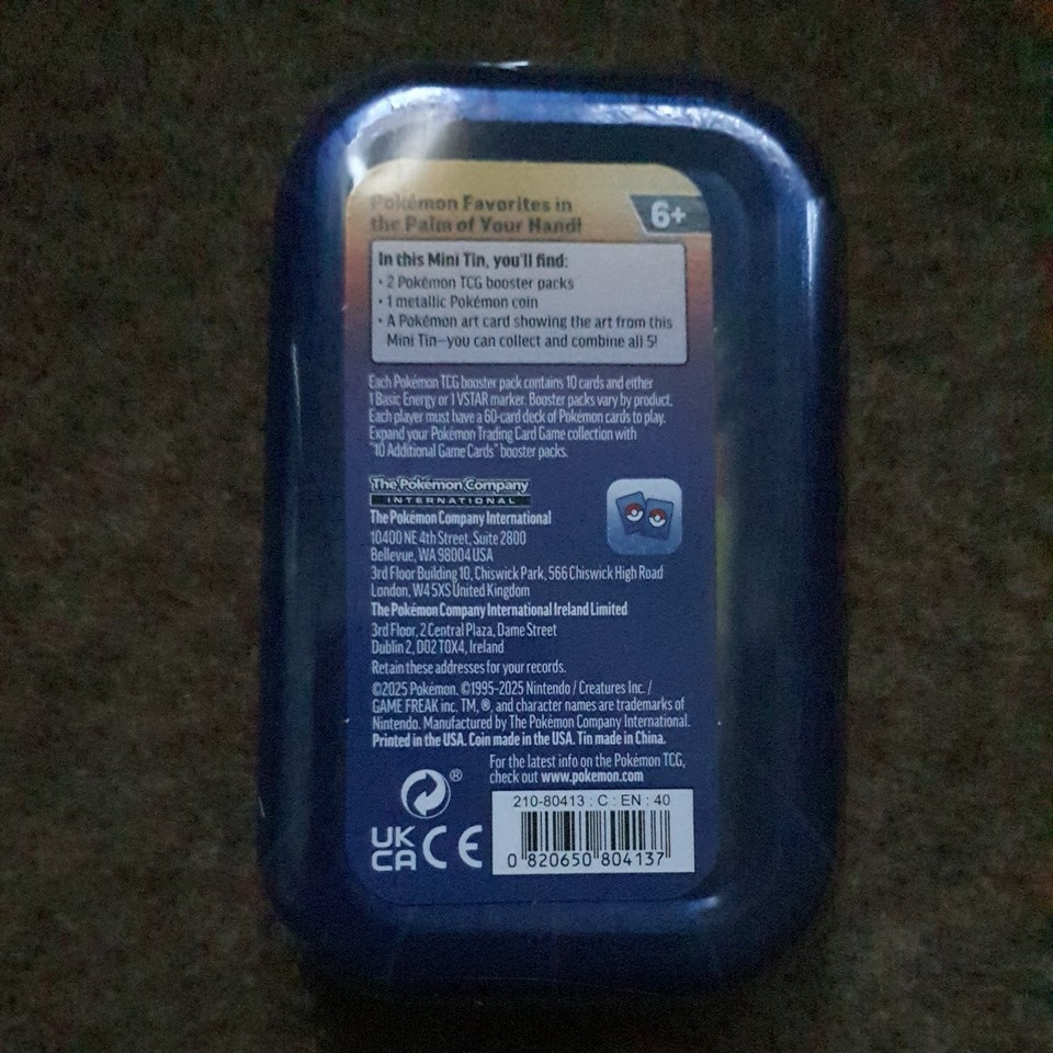 Pokemon Kanto Power Mini Tin_2025 Reprint_H24_Mewtwo Artwork_NEW ...