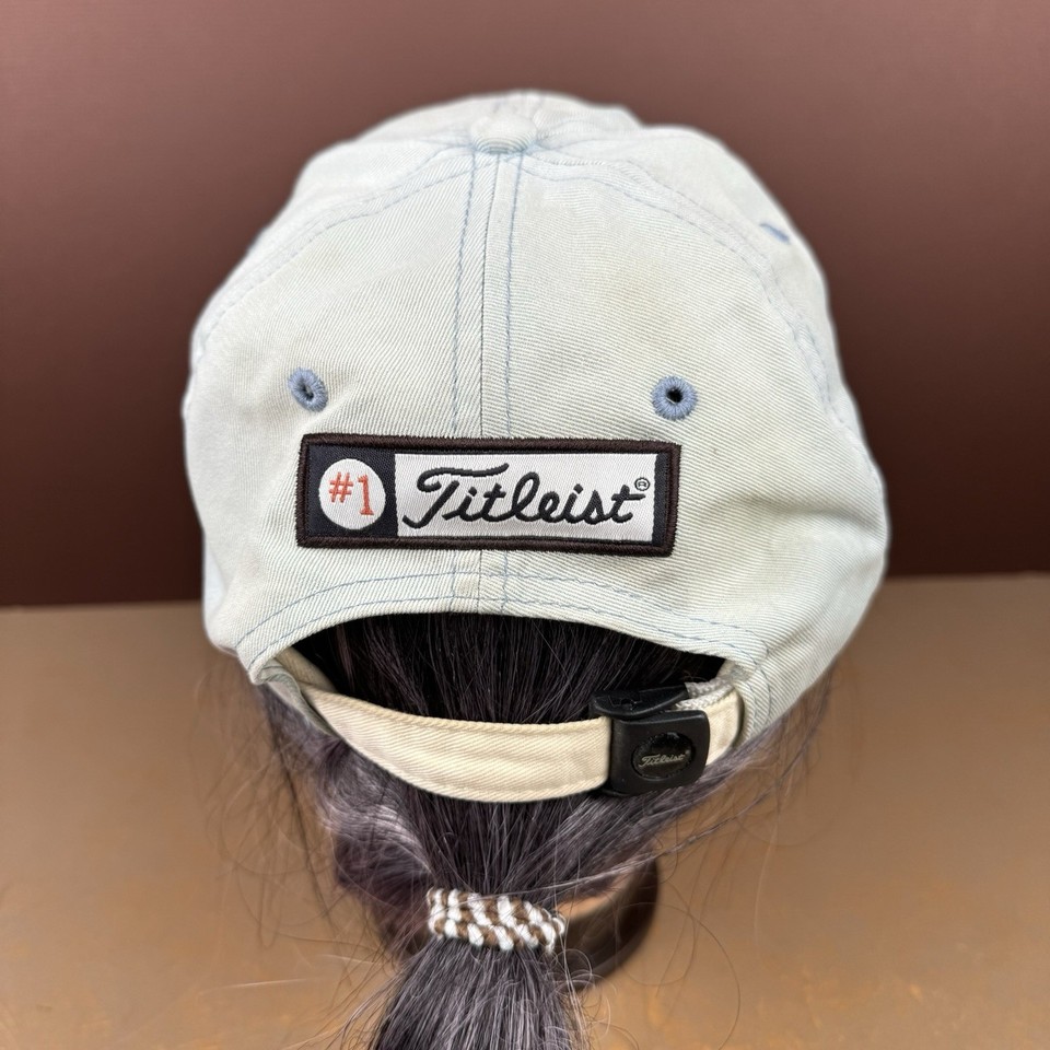 Titleist #1 FJ Light Blue Golf Hat Cotton Strapback Embroidered Yellow ...