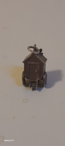 Vtg Sterling Silver. 925 Charm Opening Bathing Hut Cheeky nube lady ...