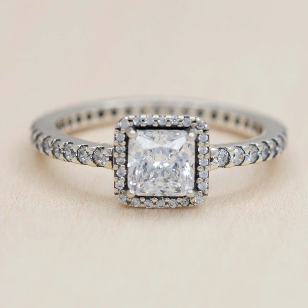 Timeless Elegance Ring With Cubic Zirconia Sterling Silver, 43% OFF