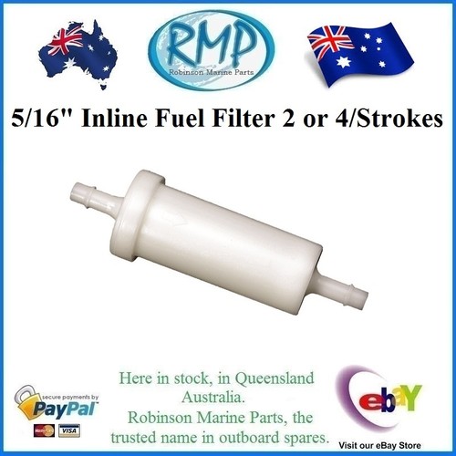 A New Universal 5/16" - 8mm Inline Fuel Filter Suits 2 or 4/Stroke R 35 ...