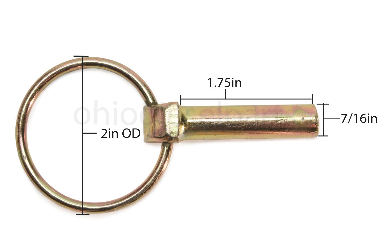 Round Trailer Gate Linch Pin w/ Ring 7/16” x 1-3/4” S.39 DLKP81 (PACK ...