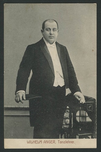 c.1907-10 German Austrian Postcard AK WILHELM ANGER TANZLEHRER Dance ...