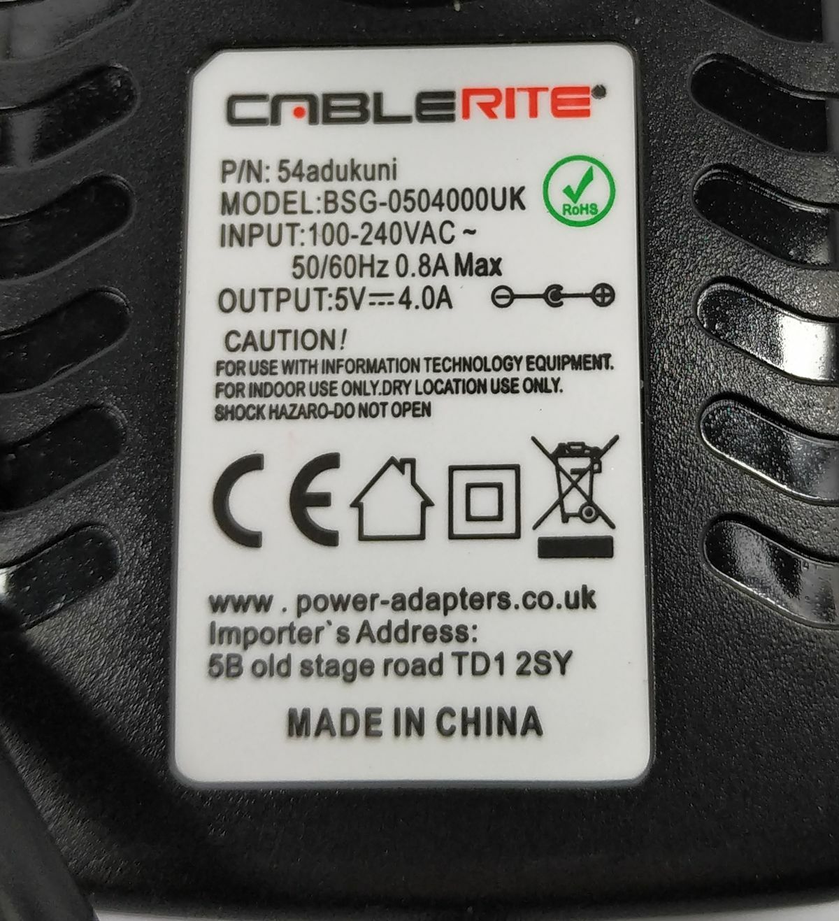 5v Power supply adapter plug cable for Revitive Medic Circulation ...