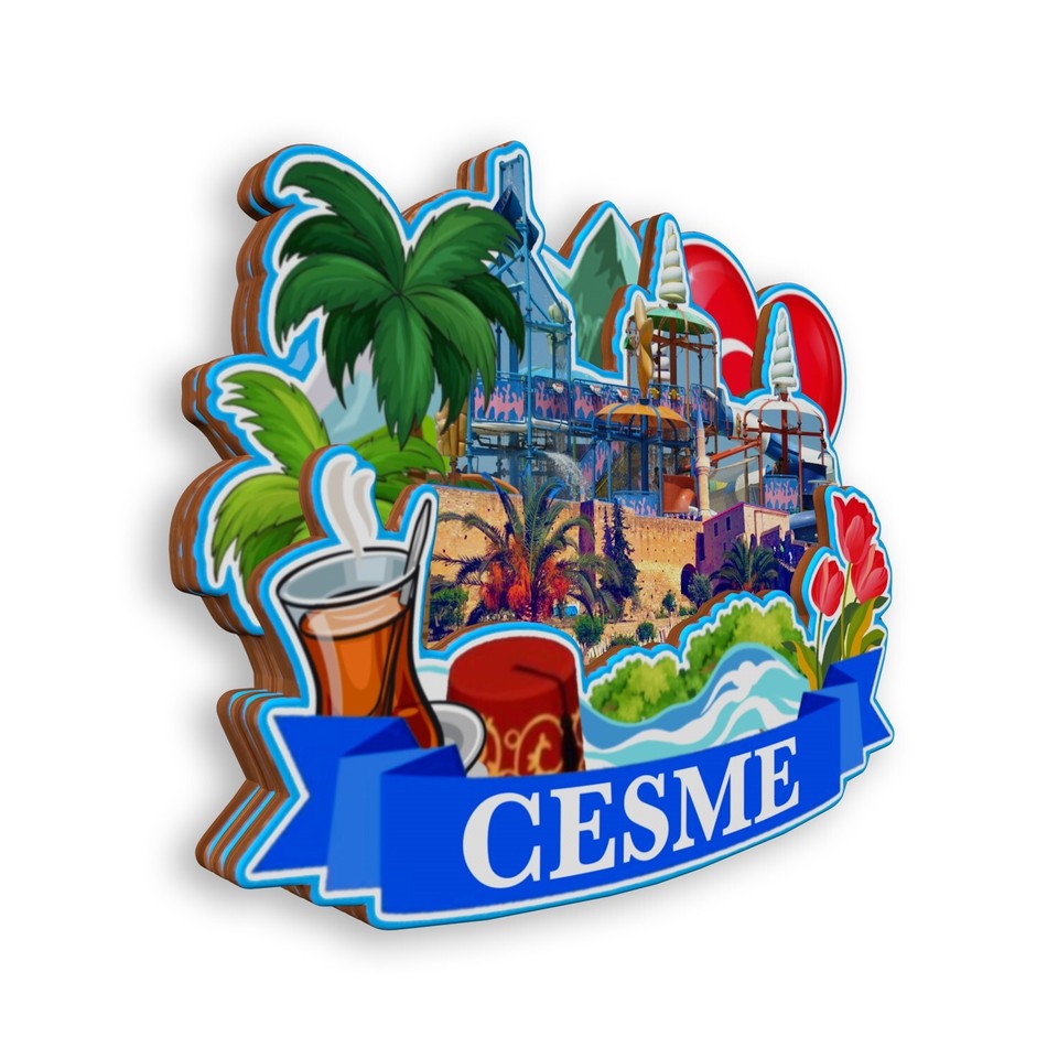 Cesme Turkey Refrigerator magnet 3D travel souvenirs wood craft gifts ...