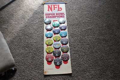 NFL Super Bowl Pin Collection With Original Banner For Display | eBay