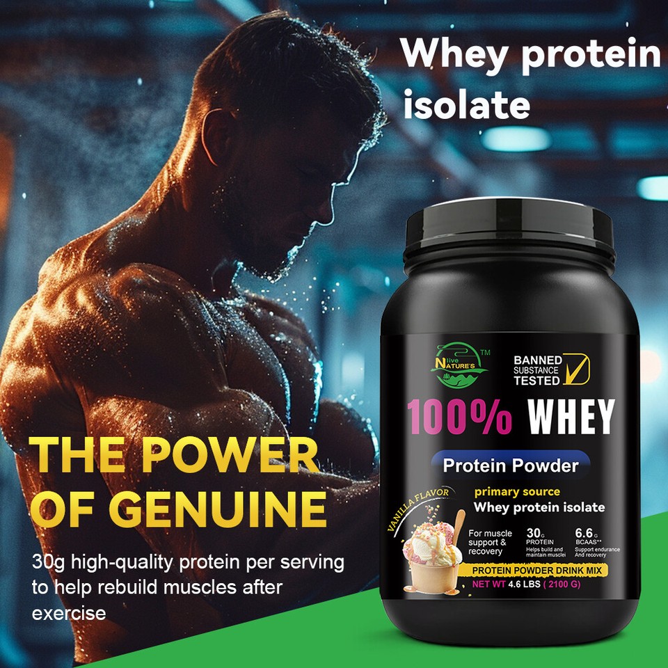 100% Whey Protein Powder,Muscle Builder,Whey Protein isolate Vanilla ...