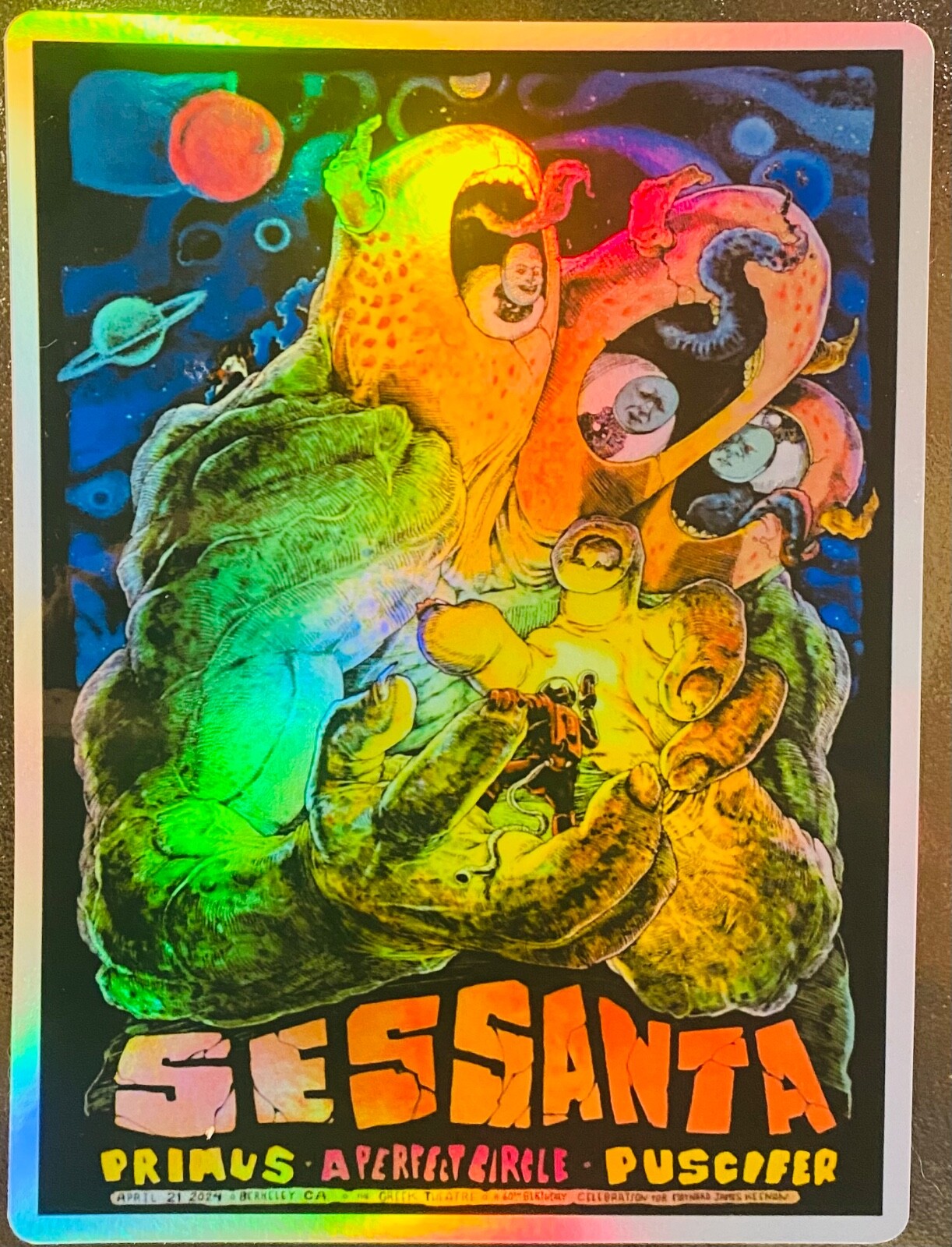 SESSANTA PRIMUS A PERFECT CIRCLE PUSCIFER BERKELEY CA STICKER/POSTER ...