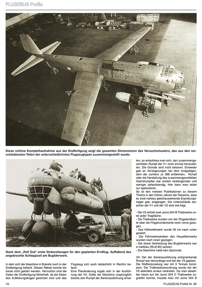 FLUGZEUG Profile 65 Junkers Ju 287 und Nachfolgemodelle EF 131 / EF 140 ...