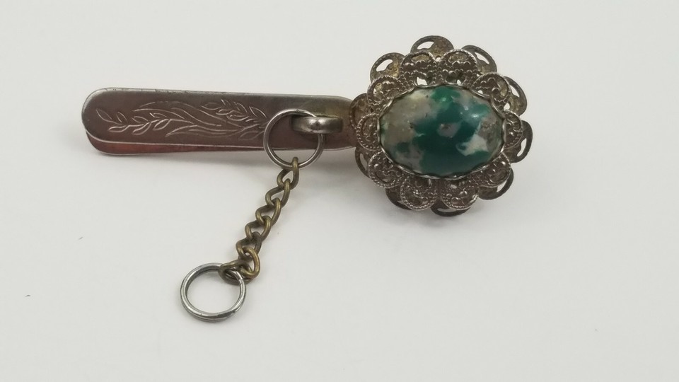 Key Finder Purse Clip Key Fob Multi Color Green Brown Stone UGLY ...