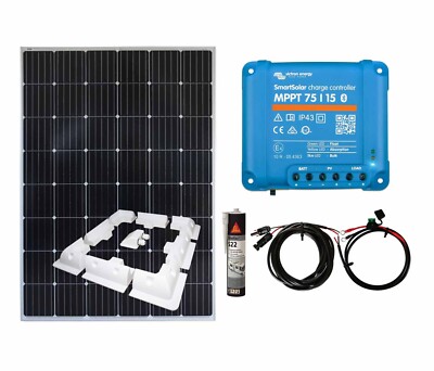 Solar Panel Kit 200w Victron MPPT Controller Battery Cables Motorhome ...