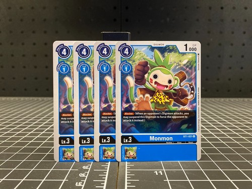 Digimon TCG New Evolution | Monmon BT1-031 x 4 - NM | eBay