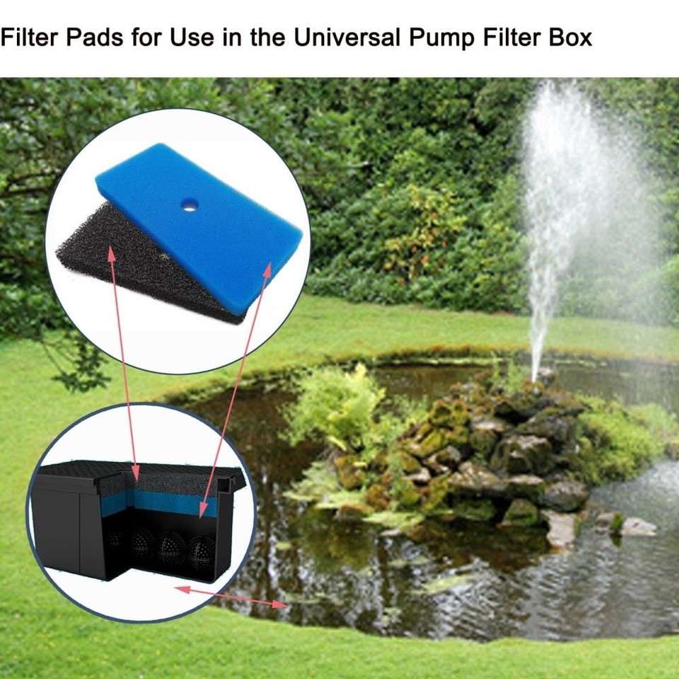 4 X Pond Filter Pads for Pond Pump Pre-Filter Box Replacement 52231 ...