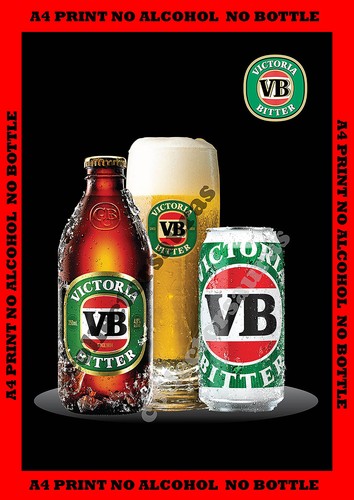VB BEER Ad - NO ALCOHOL - A4 300gsm Gloss Photo print + FREE POST ...