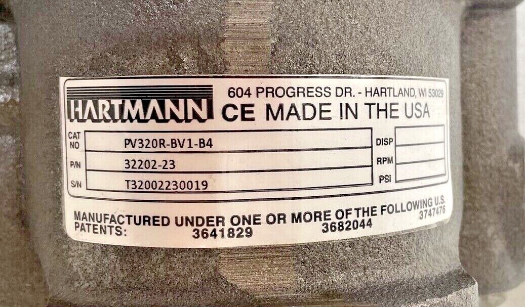 Hartmann Displacement Pump PV320R-BV1-B4 for sale online | eBay