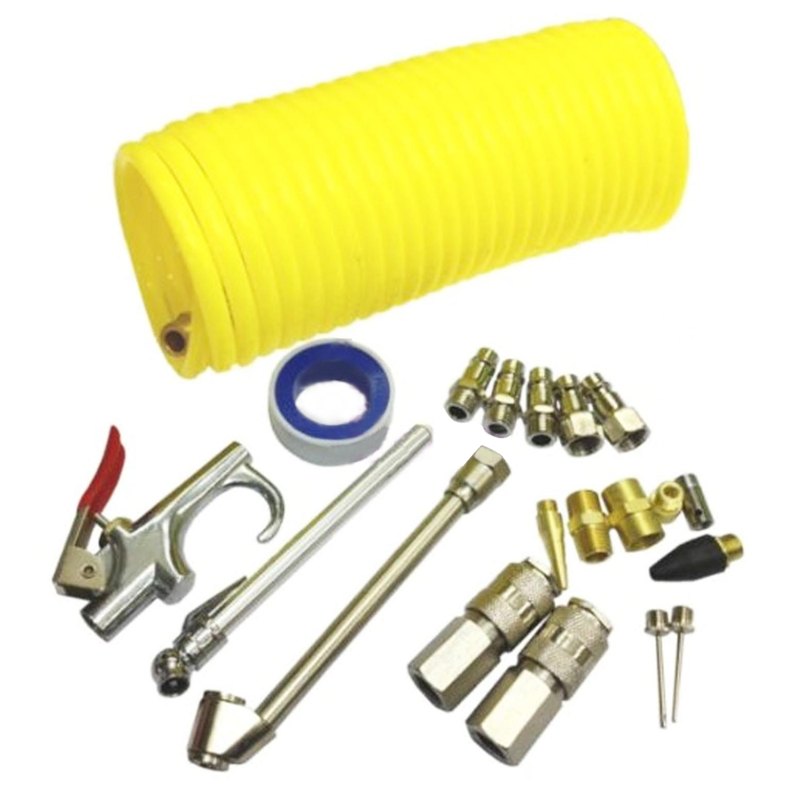 Air Compressor Accessories Kit 20PC Hose Fittings Set Air Line Spray ...