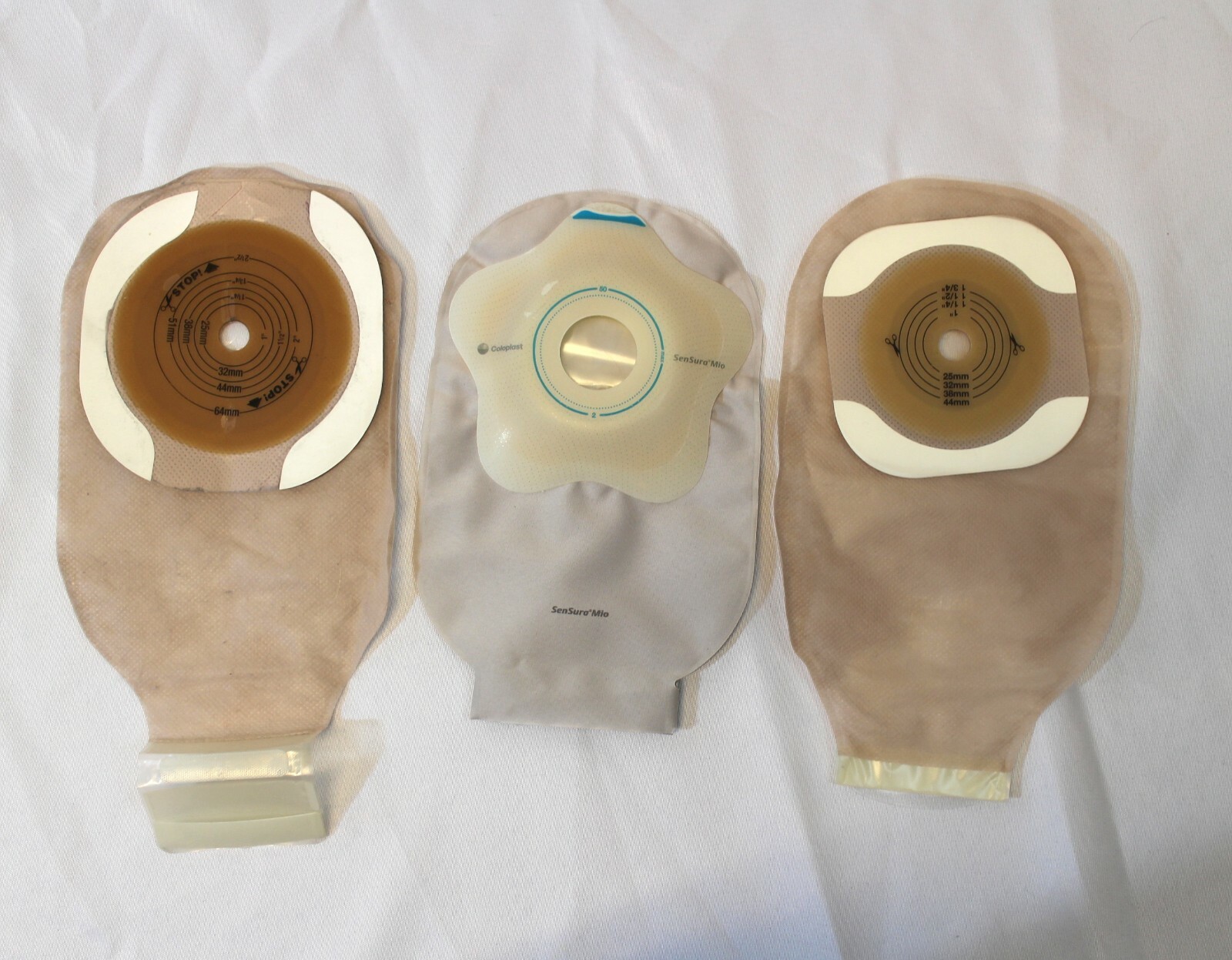 Open Bottom Red & White Ostomy Bag Cover Stoma Colostomy Pouch | eBay