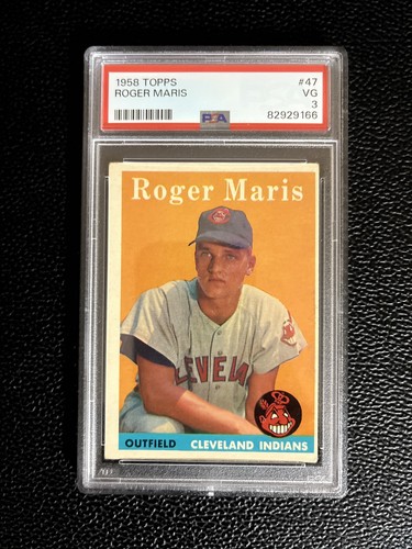 1958 Topps #47 Roger Maris Rookie Card RC PSA 3 Very Good Just Graded ...