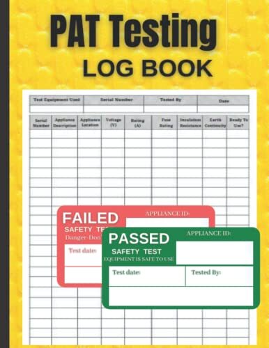 Pat Testing Log Book Record More than 2000 Entries| Large Print UK ...