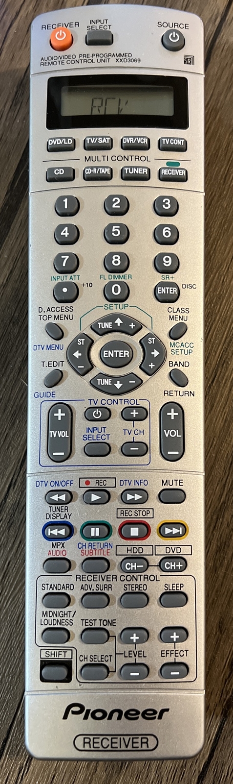 PIONEER XXD3069 HOME RECEIVER REMOTE CONTROL VSX-D814-S VSX-D914 Tested ...