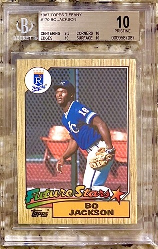 1987 BO JACKSON ROOKIE RC TOPPS TIFFANY #170 BGS 10 PRISTINE *** READ ...