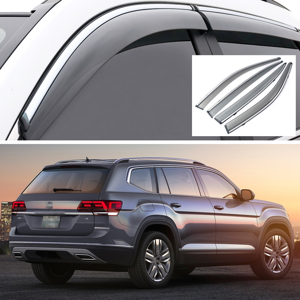 For 2018-2022 VW Atlas Window Visor Vent Shade Wind Deflector Sun Rain ...